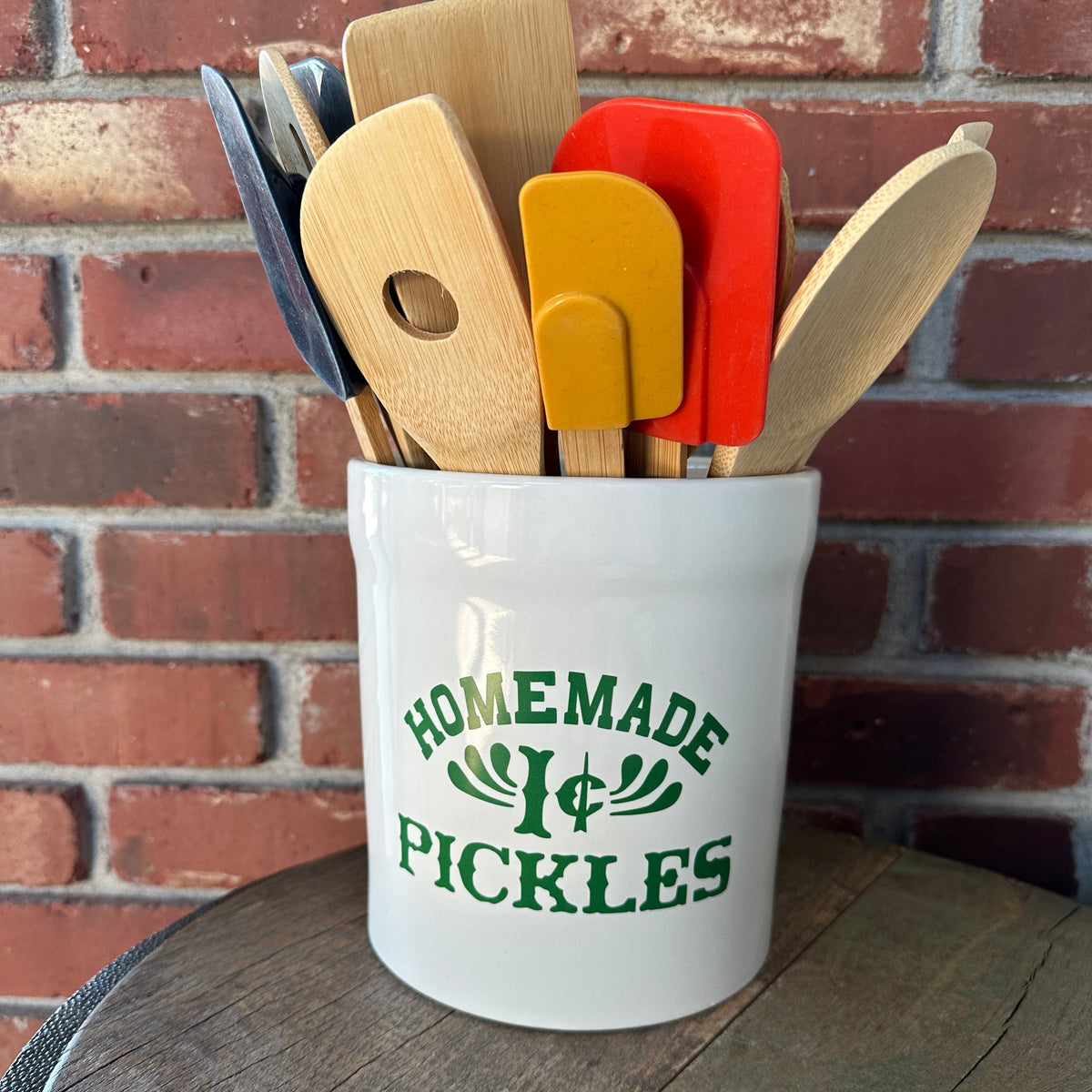 Friends Pickle Jar: Monica Ceramic Kitchen Utensil Holder ...